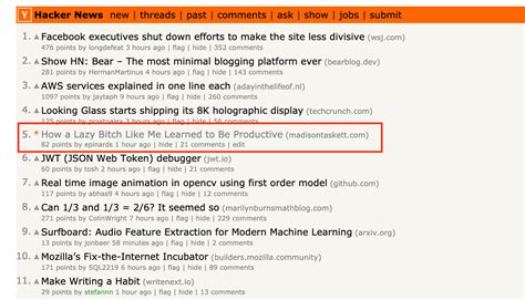 hitting the front page of hn