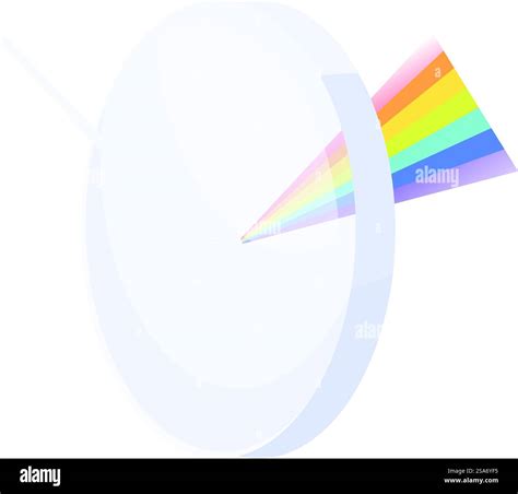 Light Beam Refracting And Separating Through A Prism Creating A Visible Spectrum Of Colors On A