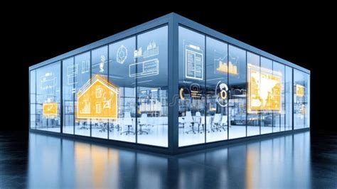 Smart Building Data Visualization And Iot Stock Illustration Illustration Of Smart Design