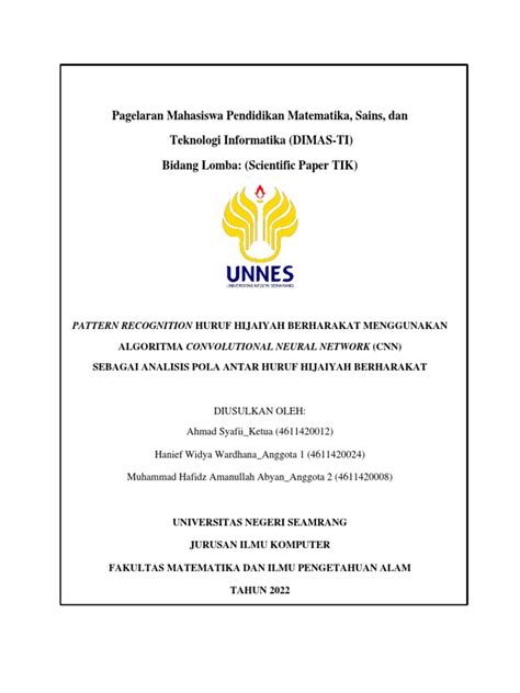 Pattern Recognition Huruf Hijaiyah Berharakat Menggunakan Algoritma Cnn Sebagai Analisis Pola