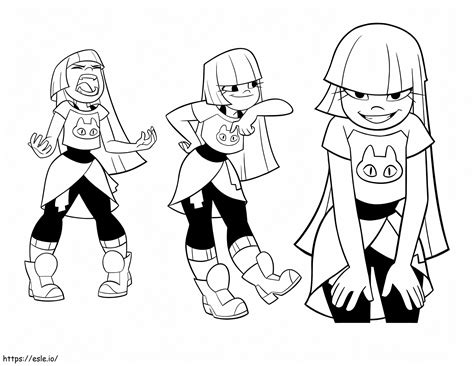Miko Kubota From Glitch Techs 2 Coloring Page