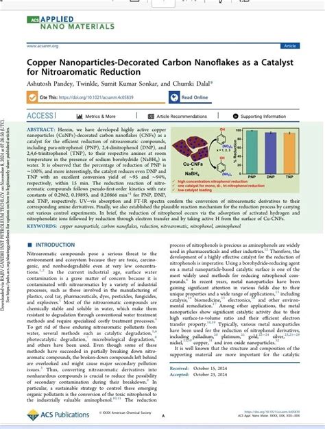 Ashutosh Pandey On Linkedin Happy To Share That My First Research Work Published In Acs Applied