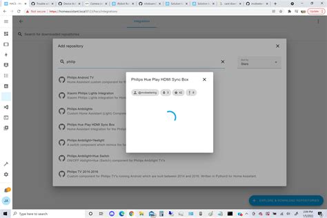 just installed hacs unable to download anything due to forever loading configuration home