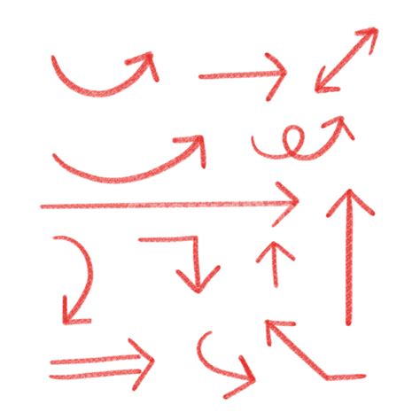 화살표 표시 기호 빨간표 공부 사진 이미지 일러스트 캘리그라피 Pepper83작가