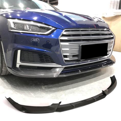 Audi S5 A5 B9 Sline Carbon Fiber Front Lip Spoiler Exterior Mods