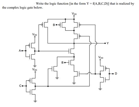 Solved Write The Logic Function In The Form Y F A B C D Chegg Com