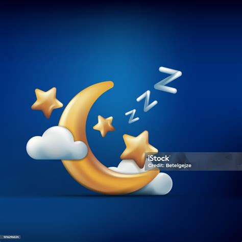 황금 문 별과 파란 배경에 구름의 3 차원 스타일 일러스트 벡터 자 개념입니다 밤 꿈 아이콘 0명에 대한 스톡 벡터 아트 및 기타 이미지 Istock