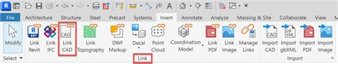 in the link cad formats dialog box navigate to the project files