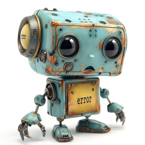 A Small Vintage Style Robot Stands With A Dejected Expression Its