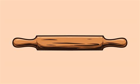 Rolling Pin Vector Illustration Vector Art At Vecteezy