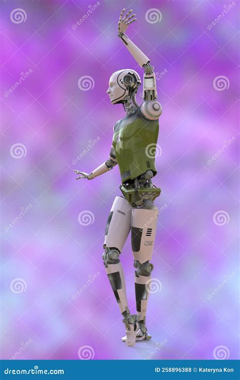 Robot Ballet Dancer 3d Illustration Stock Illustration Illustration