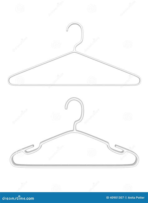 3d Render Pair Of Plastic Hangers Stock Illustration Illustration Of