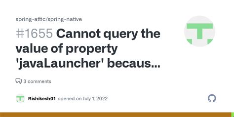 cannot query the value of property javalauncher because it has no value available · issue