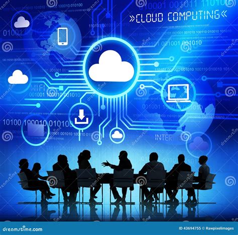 People On Cloud And Share Information Royalty Free Stock Image 44996332