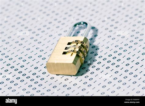 Digital Code And Lock Network Data Security Stock Photo Alamy