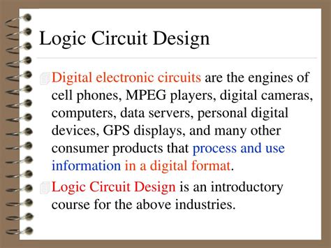 PPT Logic Circuit Design PowerPoint Presentation Free Download ID