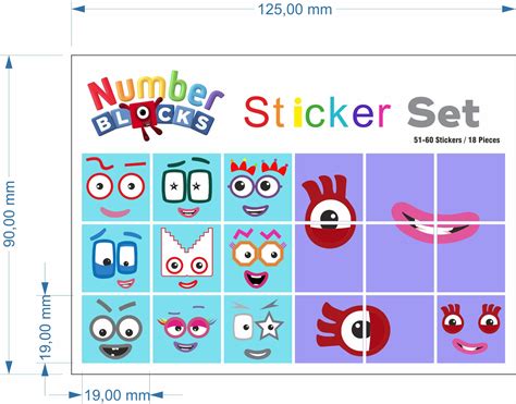 From 51 To 100 Numberblocks Stickers For Every Young Mathematician Etsy
