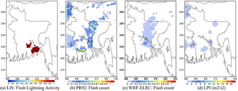 A The Spatial Distribution Of Normalized Lis Flash Lightning Activity Download Scientific