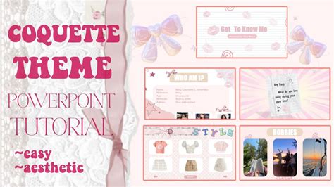 Powerpoint Tutorial Coquette Theme 🎀 Youtube