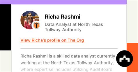 Richa Rashmi Data Analyst At North Texas Tollway Authority The Org