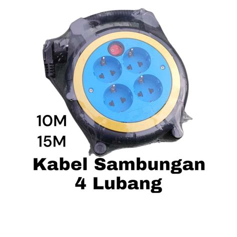 Jual Kabel Sambungan Roll Gulung 4 Lubang Stop Kontak Colokan Shopee Indonesia