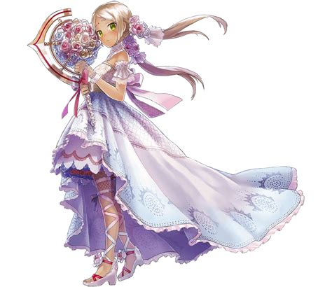 Watarubou Phantom Of The Kill Highres Official Art 1girl Axe Blonde Hair Blush Bouquet