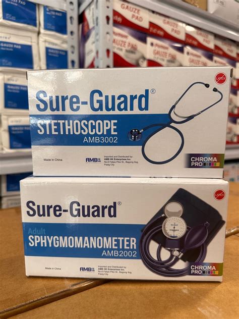 Sphygmomanometer With Stethoscope Bp App Set Sureguard Health And Nutrition Medical Supplies