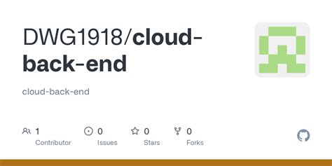 github dwg1918 cloud back end cloud back end