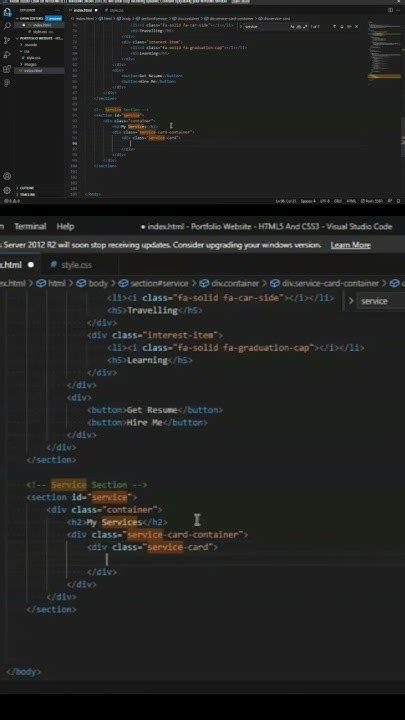 Service Section Using Html And Css Html Css Javascript Python