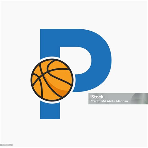문자 P 개념에 농구 로고입니다 바스켓 클럽 심볼 벡터 템플릿 Championship에 대한 스톡 벡터 아트 및 기타 이미지 Championship 경기 스포츠 경쟁