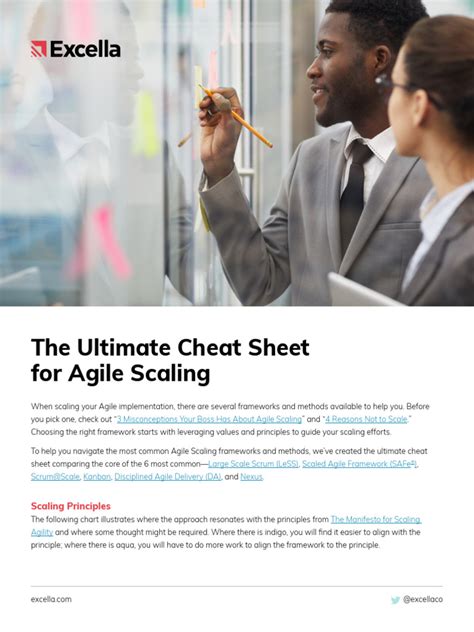 Agile Scaling Cheat Sheet Download Free Pdf Agile Software Development Scrum Software