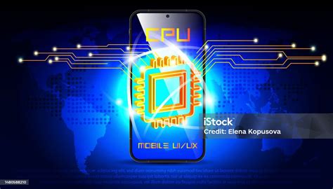 nanotechnology concept in realistic style processor central processing unit computer processor