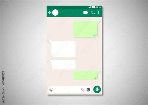 Whatsapp User Interface Mobile App Ui Ux Template Векторный объект Stock Adobe Stock