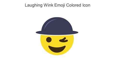 Laughing Wink Emoji Colored Icon In Powerpoint Pptx Png And Editable Eps Format PPT Presentation