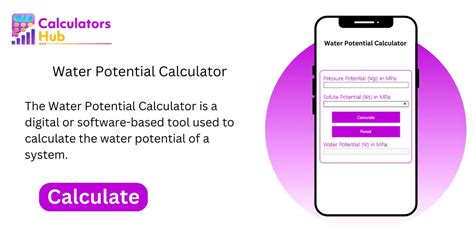 Water Potential Calculator Online