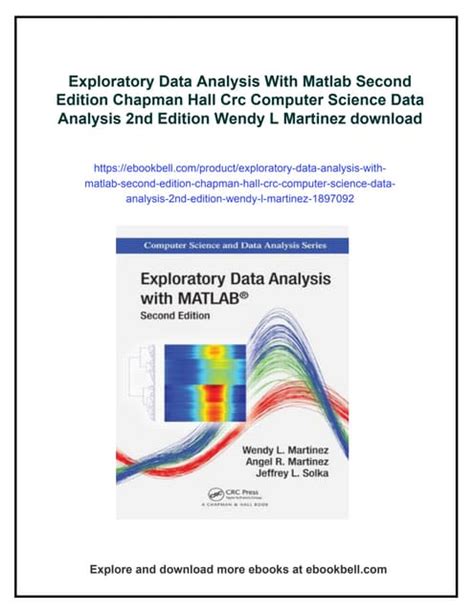 Exploratory Data Analysis With Matlab Second Edition Chapman Hall Crc Computer Science Data