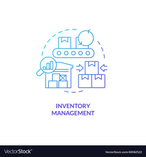 2d Gradient Inventory Management Line Icon Concept