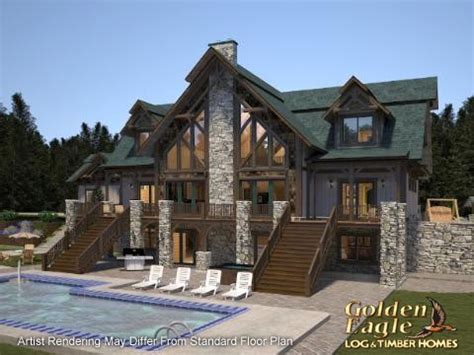 Lakeside Log Cabin Plans Customizable Golden Eagle