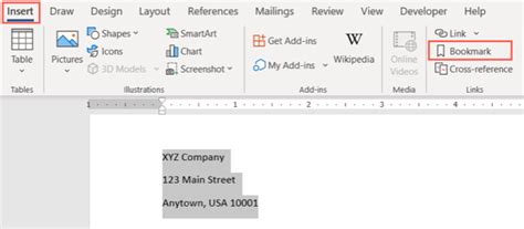 How To Add And Link To Bookmarks In Microsoft Word