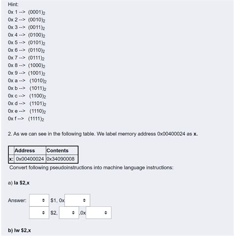 solved 1 given this mips machine language code in memory