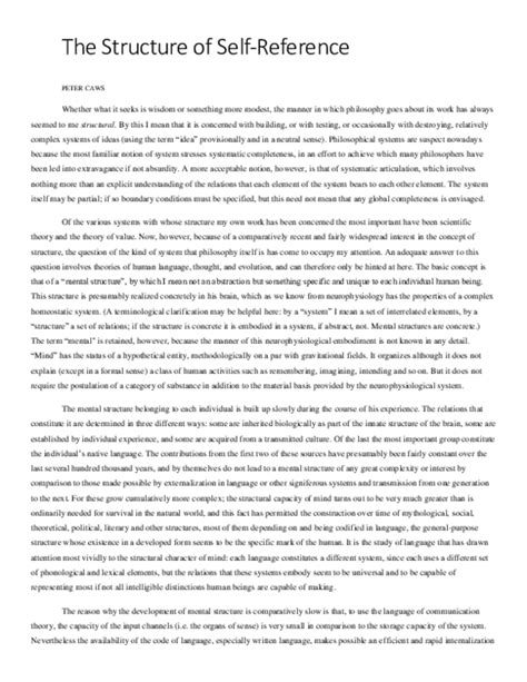 Pdf The Structure Of Self Reference Pdf The Structure Of Self Reference