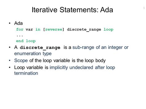 1 Iterative Statements Repeated Execution Of A Compound Statement By