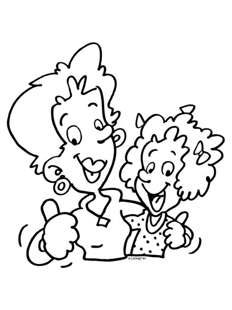 Kleurplaat Moeder En Dochter Kleurplaten Nl