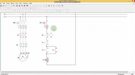 Control And Power Circuit Of D O L Simulation In Cade Simu Youtube