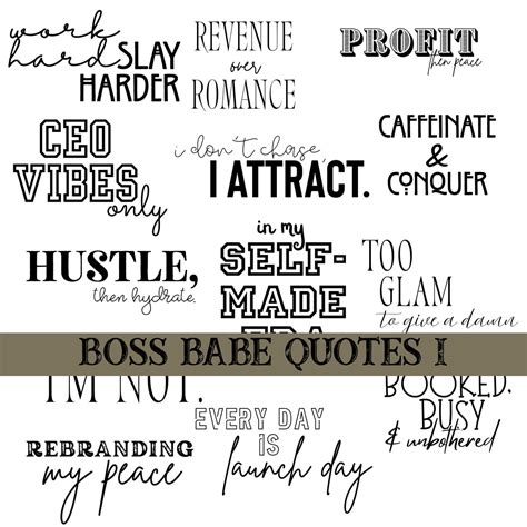 Boss Babe Quotes Uv Dtf Decal Sheets 10 Sheet Designs Kraft Craze