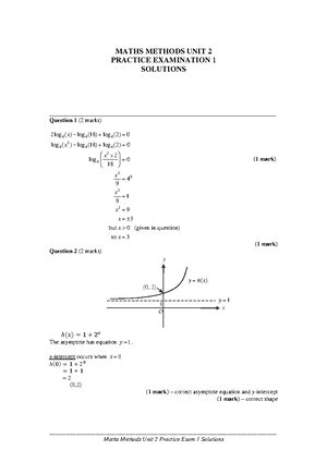 Maths Methods Unit Practice Exam MATHEMATICAL METHODS UNIT PRACTICE EXAMINATION