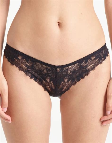 Yasmine Eslami Annabelle Lace Brief I Designer French Lingerie Black