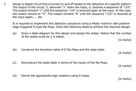 solved 2 design a digital circuit that is turned on and off