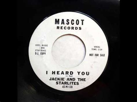 I Heard You Jackie And Starlites Youtube