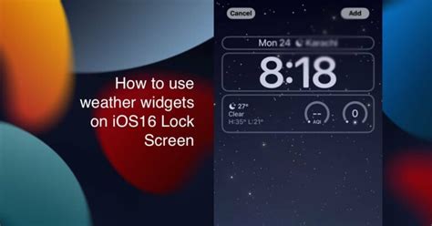 How To Use Weather Widgets On Ios 16 Lock Screen Ithinkdifferent